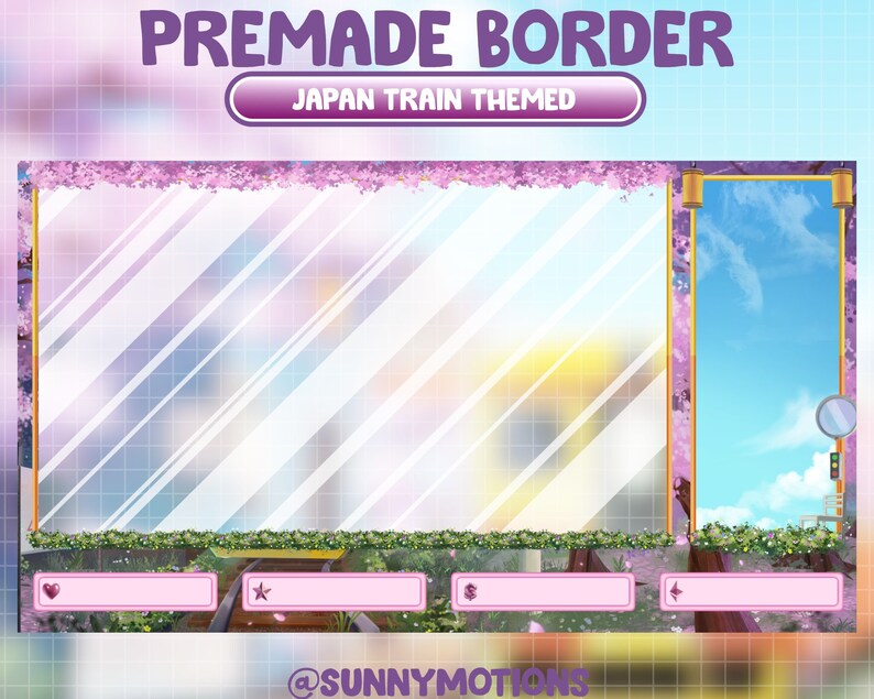 ANIMATED Twitch Stream Package Overlay / Japanese Aesthetic / - Etsy