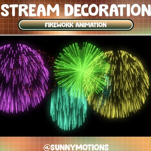 Animated Twitch Stream Decoration: Colorful Firework / Cozy Aesthetic ...