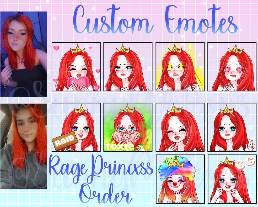 Custom Twitch Stream Emotes and Sub Bit Badges / Cute Chibi Emotes ...