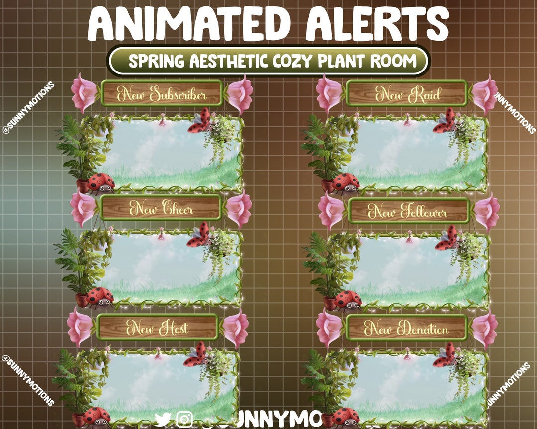 7 Animated Twitch Alerts: Cute Ladybug Notification, Follower ...