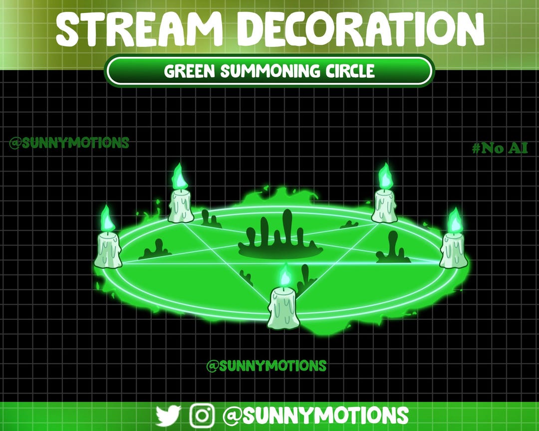 Animated Stream Decoration: Magic Circle Spell Evocation, Transmutation ...