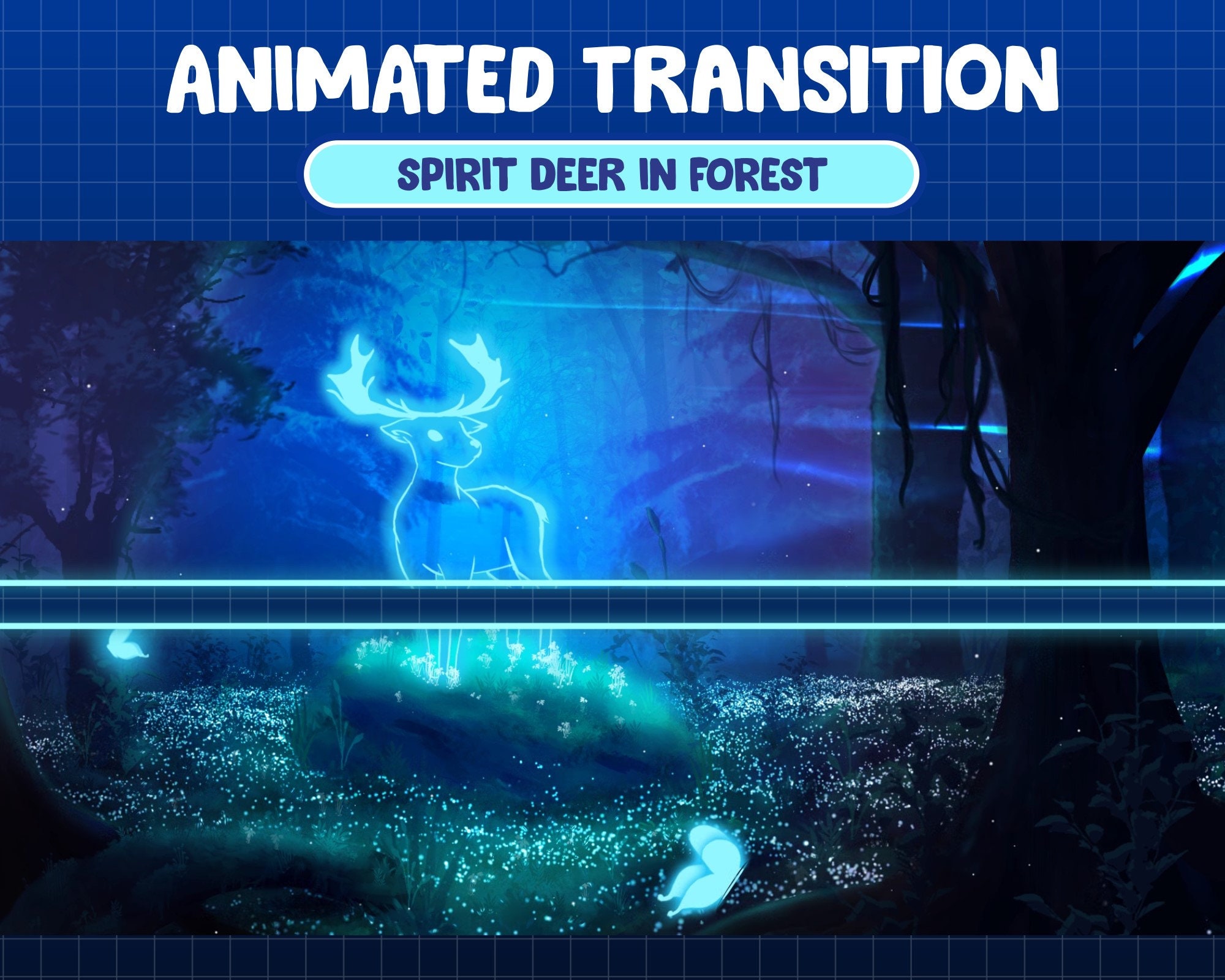 2x Spirit Deer in Spirit Forest Twitch Stream Stinger Transition ...