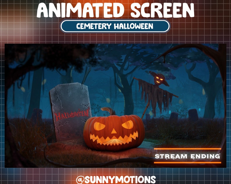 Animated Gothic Halloween Stream Screen Overlay / Cemetery - Etsy
