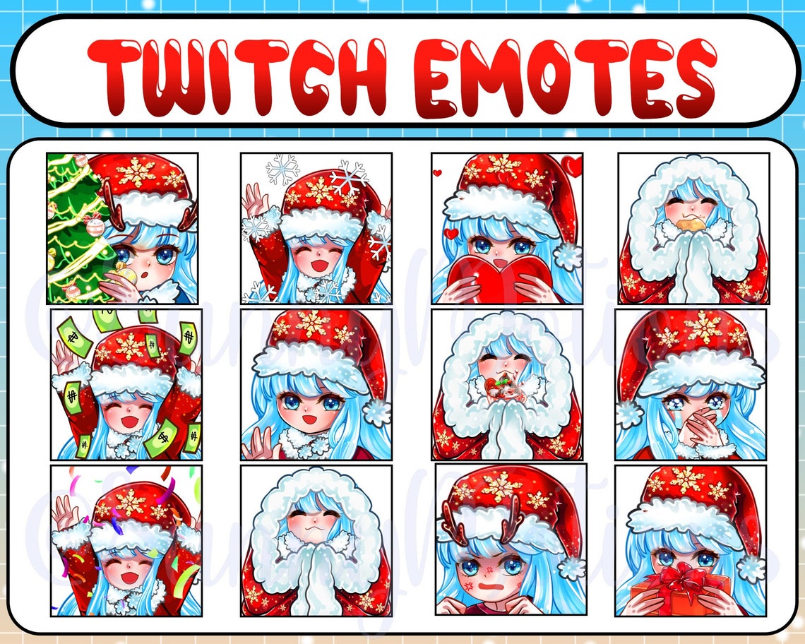 Custom Twitch Stream Emotes and Sub Bit Badges / Cute Chibi - Etsy