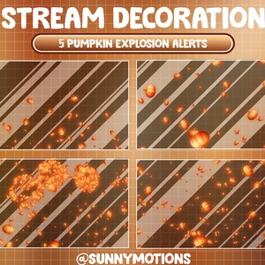 5 Animated Stream Decoration / Pumpkin Explosion Alerts / Lofi ...
