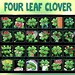 33 Twitch Discord Emotes Cute Four Leaf Clover / Kawai Green - Etsy