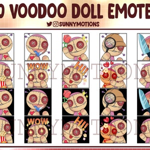 Horror Orange Voodoo Doll Twitch Emotes Bundle, Discord, Streamer ...