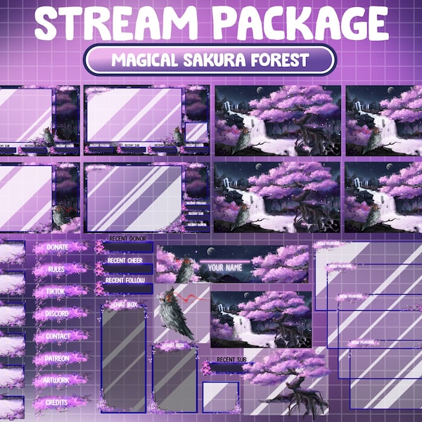 Spirit Blossom Twitch Overlay - Etsy