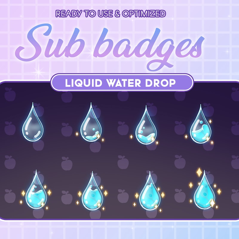 Twitch Water Sub Badge - Etsy