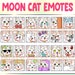 34 Twitch Discord Mixer Emotes Cute White Sailor Moon Cat / Kawai Chibi ...