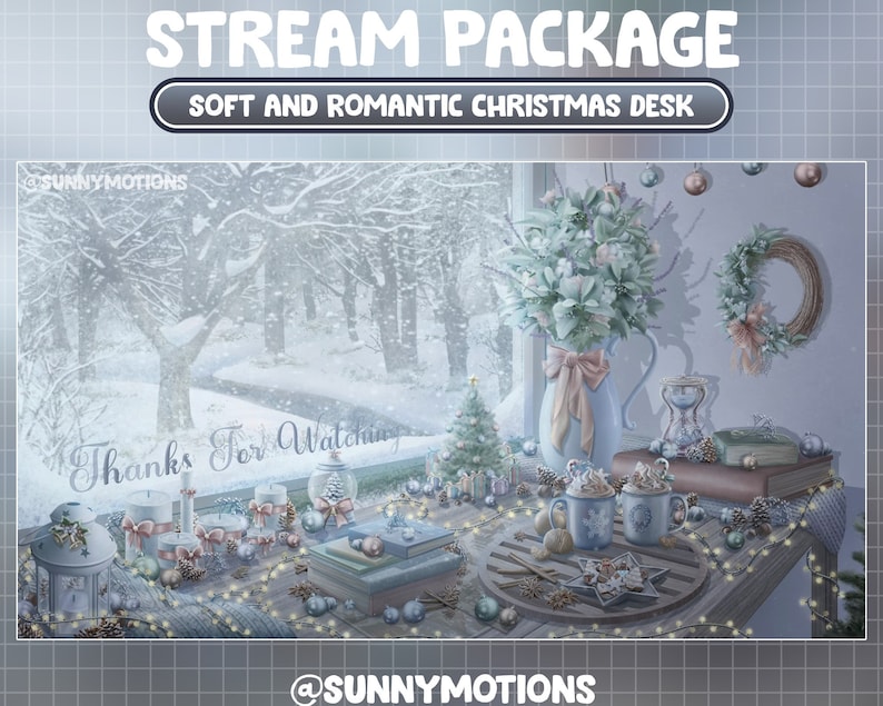 ANIMATED Christmas Twitch Overlay Stream Package / Lo-fi - Etsy