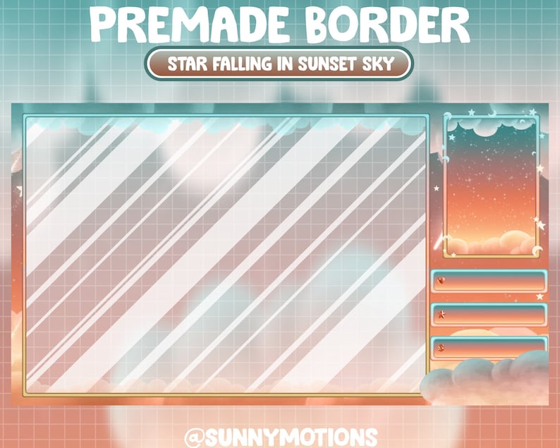 ANIMATED Twitch Overlay Stream Package / Cozy Magical Sunset Autumn Sky ...