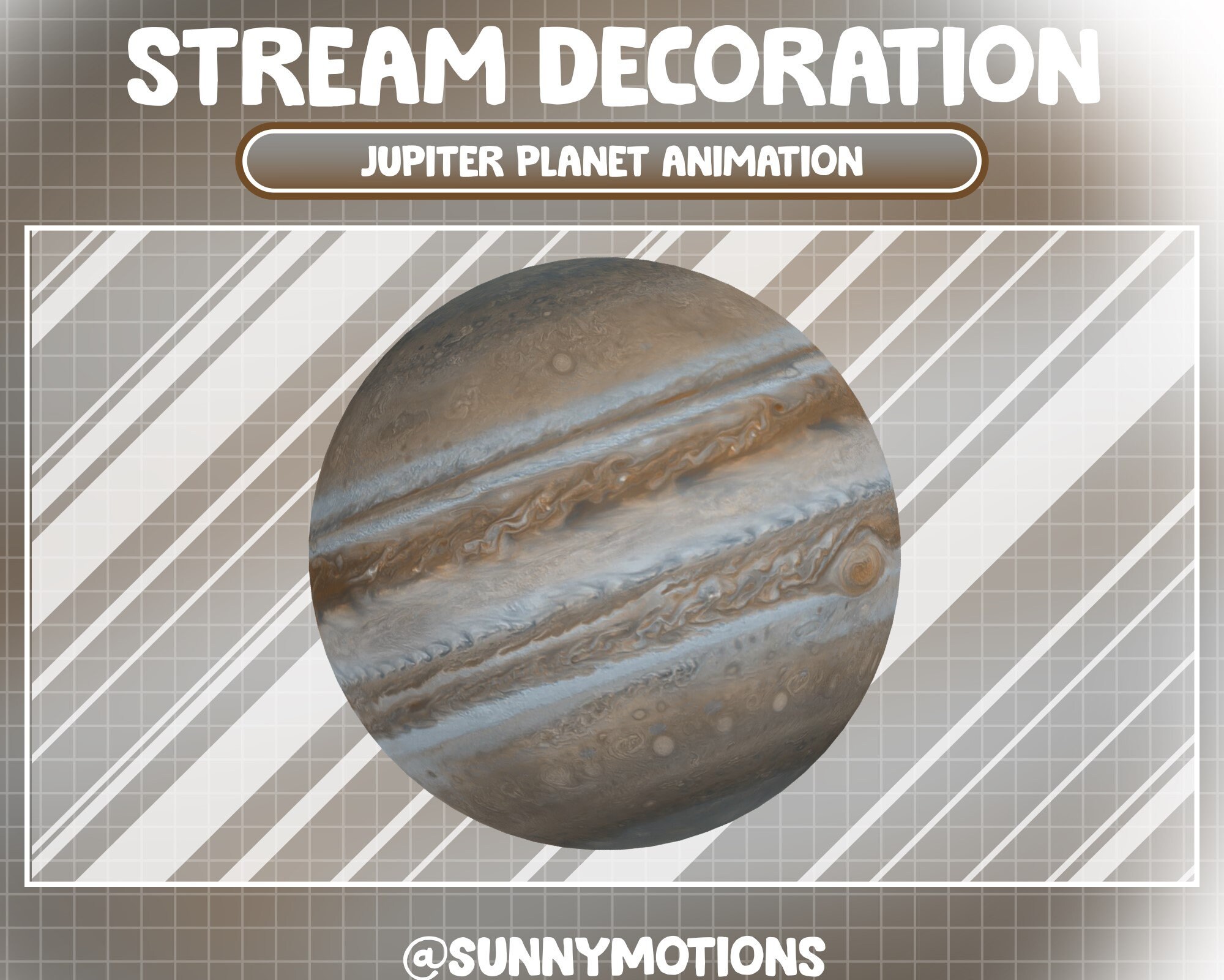 Animated Twitch Overlay Stream Decoration: Jupiter Planet / - Etsy