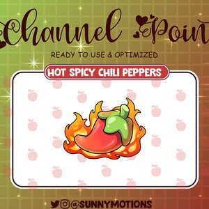 3 Twitch Red Chili Peppers Coin Emotes, Channel Points, Kawaii ...