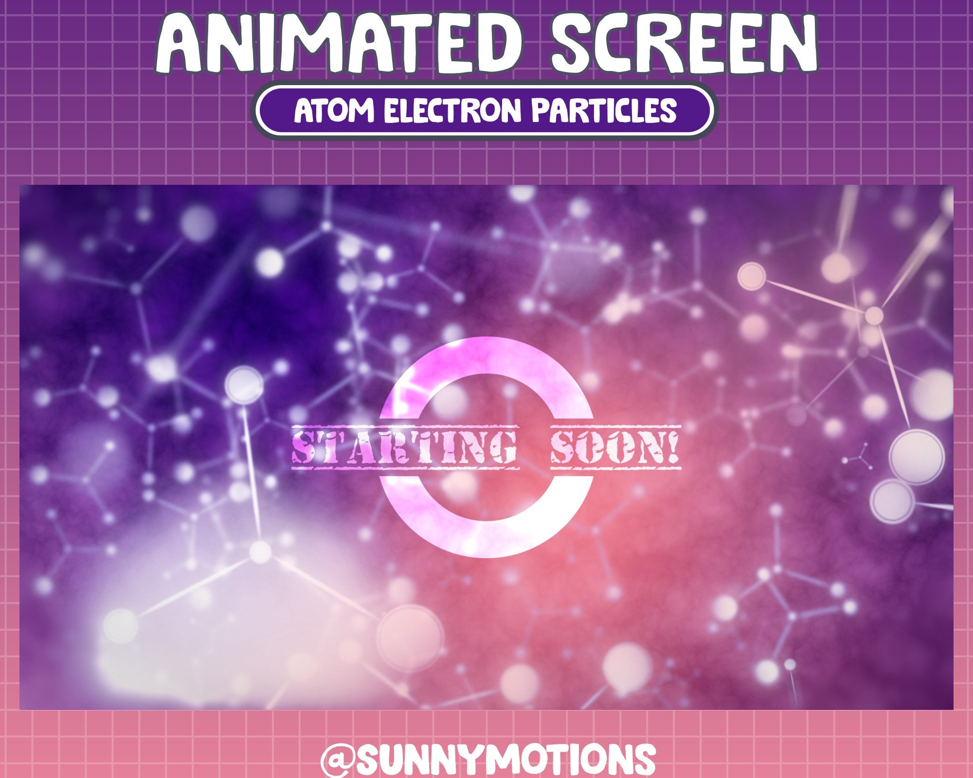 6x Animated Twitch Screen Overlay Atomic Electron Particles / | Etsy