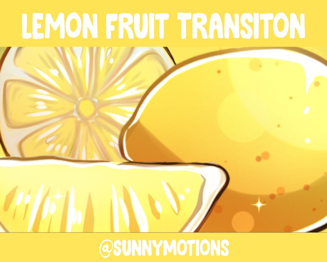 Lemon Yellow Fruit Animated Twitch Scene Stinger Transition - Kawaii ...