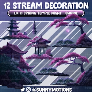 Animated Stream Decoration: Lo-fi Aesthetic Spring Japanese Ancient ...