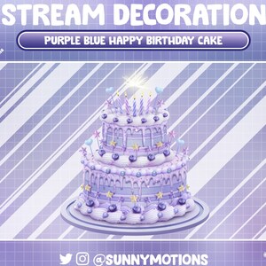 2x Animated Stream Decoration: Paste Blue Purple Blueberry Happy ...