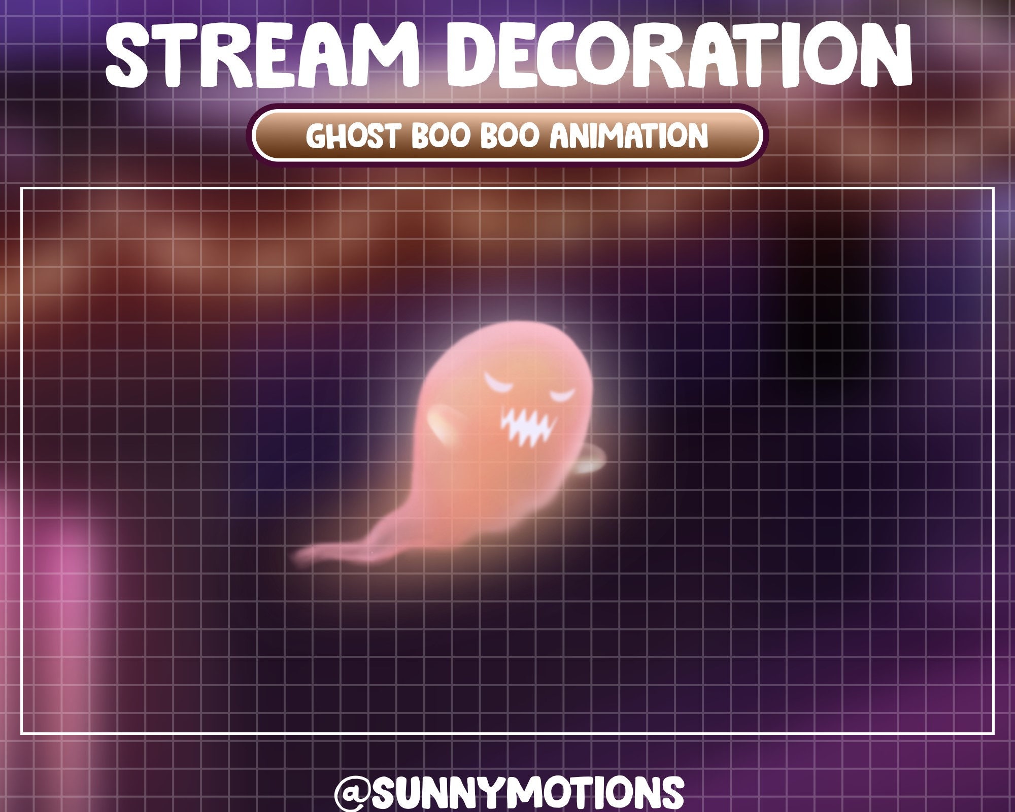 Animated Stream Decoration Boo Boo / Lofi Orange Scary Ghost / - Etsy Animated Stream Decoration Boo Boo / Lofi Orange Scary Ghost / - Etsy