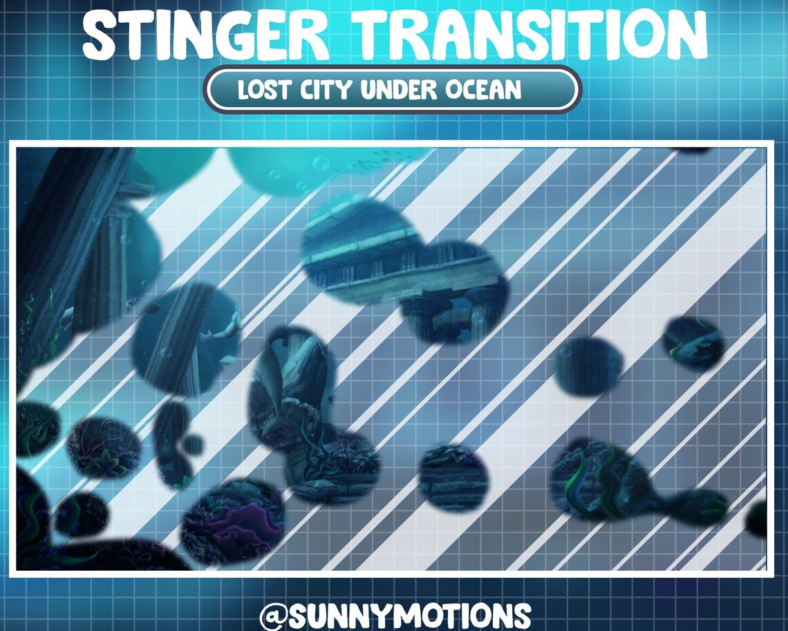 Animated Twitch Stream Stinger Transition / Temple Under Ocean - Etsy