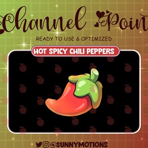 3 Twitch Red Chili Peppers Coin Emotes, Channel Points, Kawaii ...