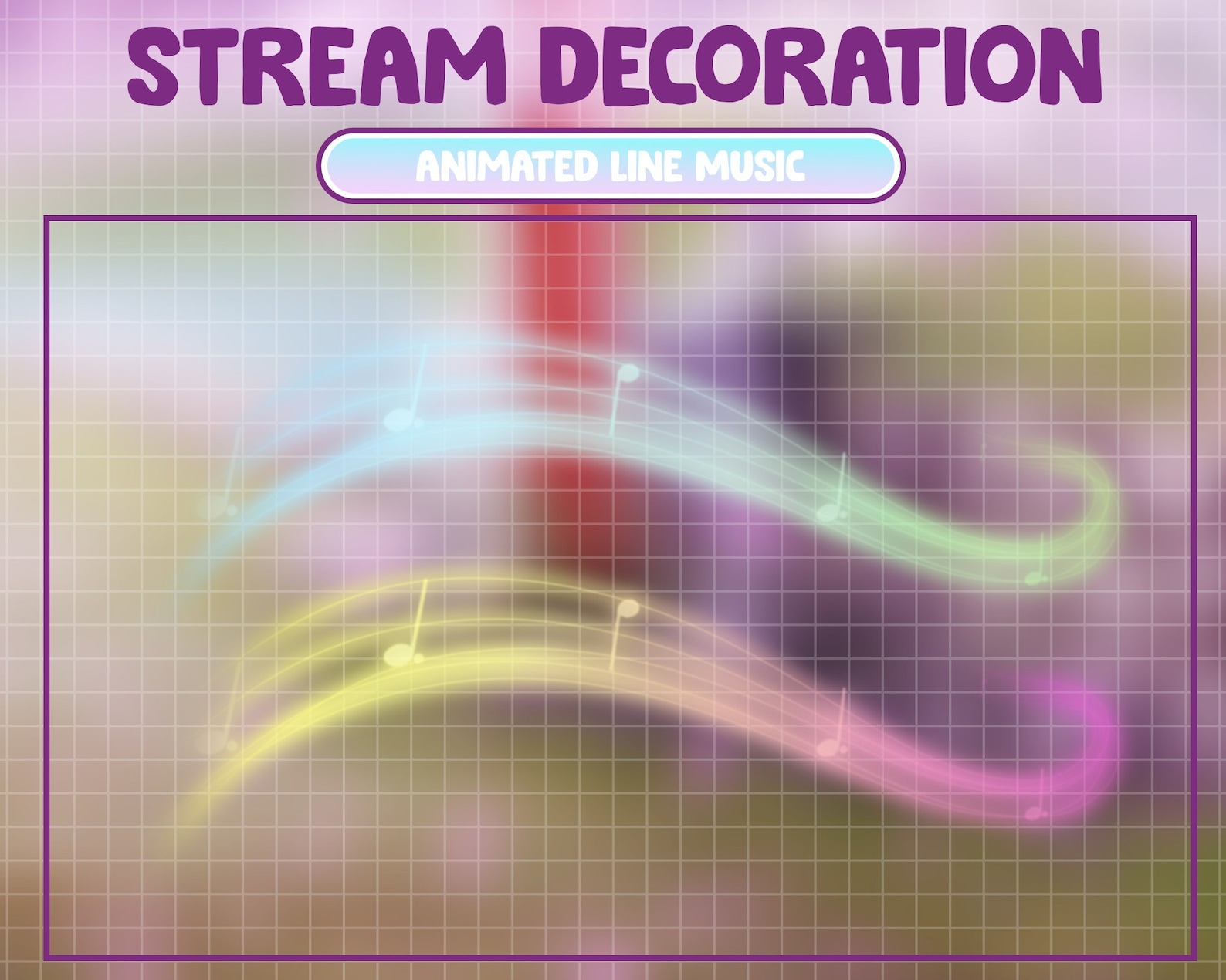 Animated Stream Decoration Music Line / Cute Sound Theme / - Etsy