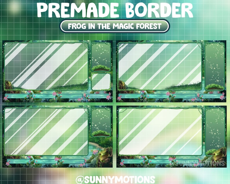 ANIMATED Stream Package / Frog in the Lotus Pond / Magical - Etsy