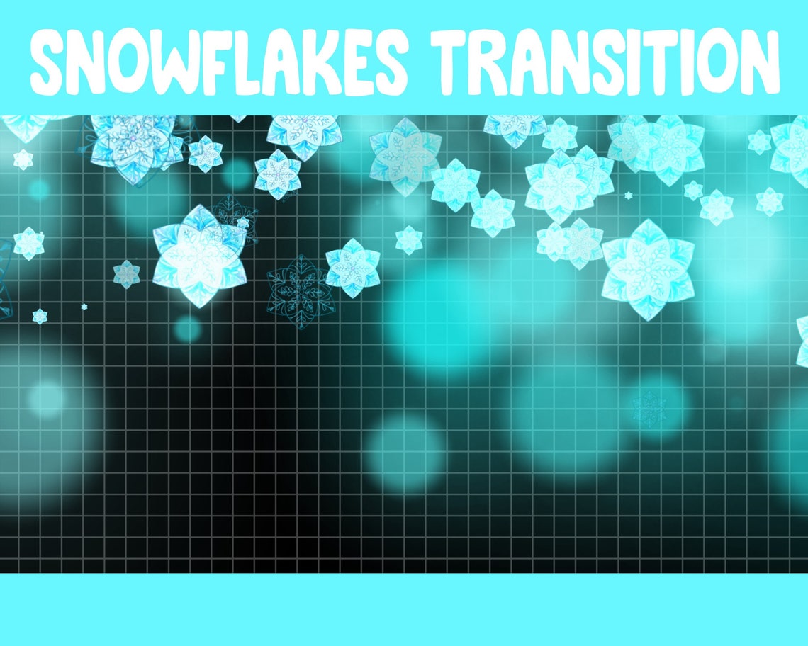 Animated Twitch Stinger Transition / Snow Flakes Falling / - Etsy