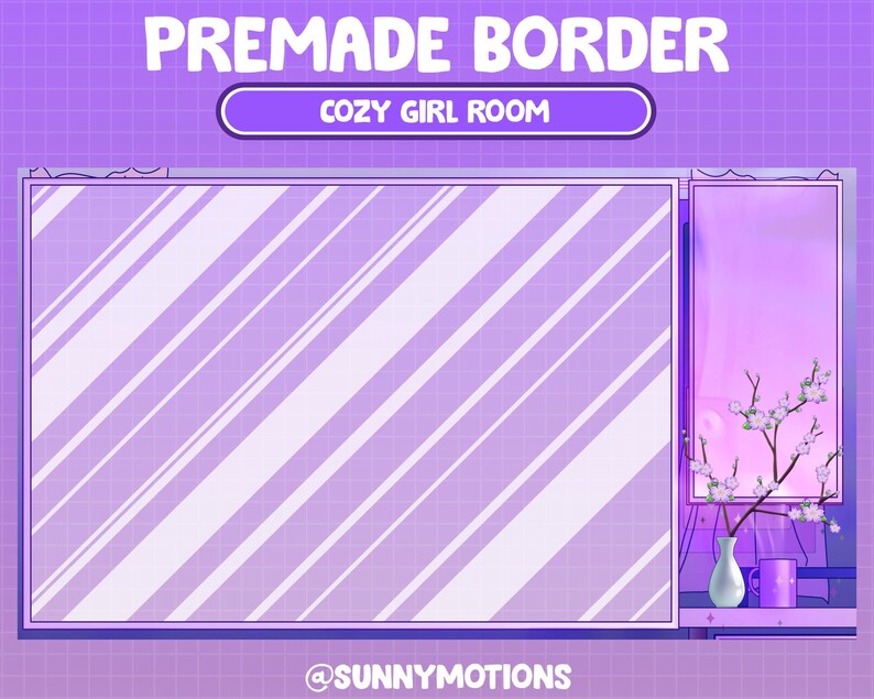 FULL ANIMATED Twitch Stream Package Overlay: Egirl Desk Bedroom ...