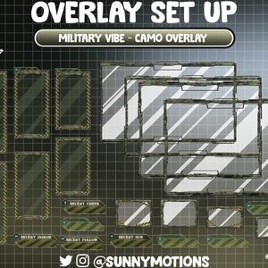 FULL ANIMATED Stream Package: Military Room Vibe, Green Camo Twitch ...
