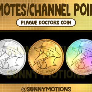 Gold Plague Doctors Coin Twitch Emotes / Cool Channel Points / Silver ...