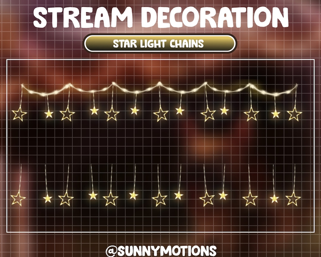 Animated Twitch Stream Decoration: Magic Star Light Chains / Cozy ...
