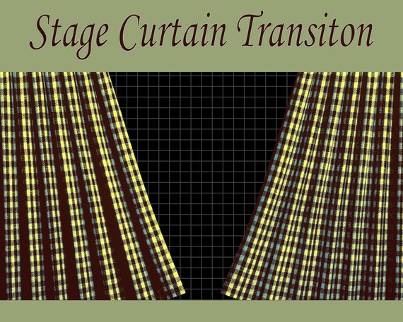 Checkered Fabric Stage Curtains Twitch Animated Stinger - Etsy Canada