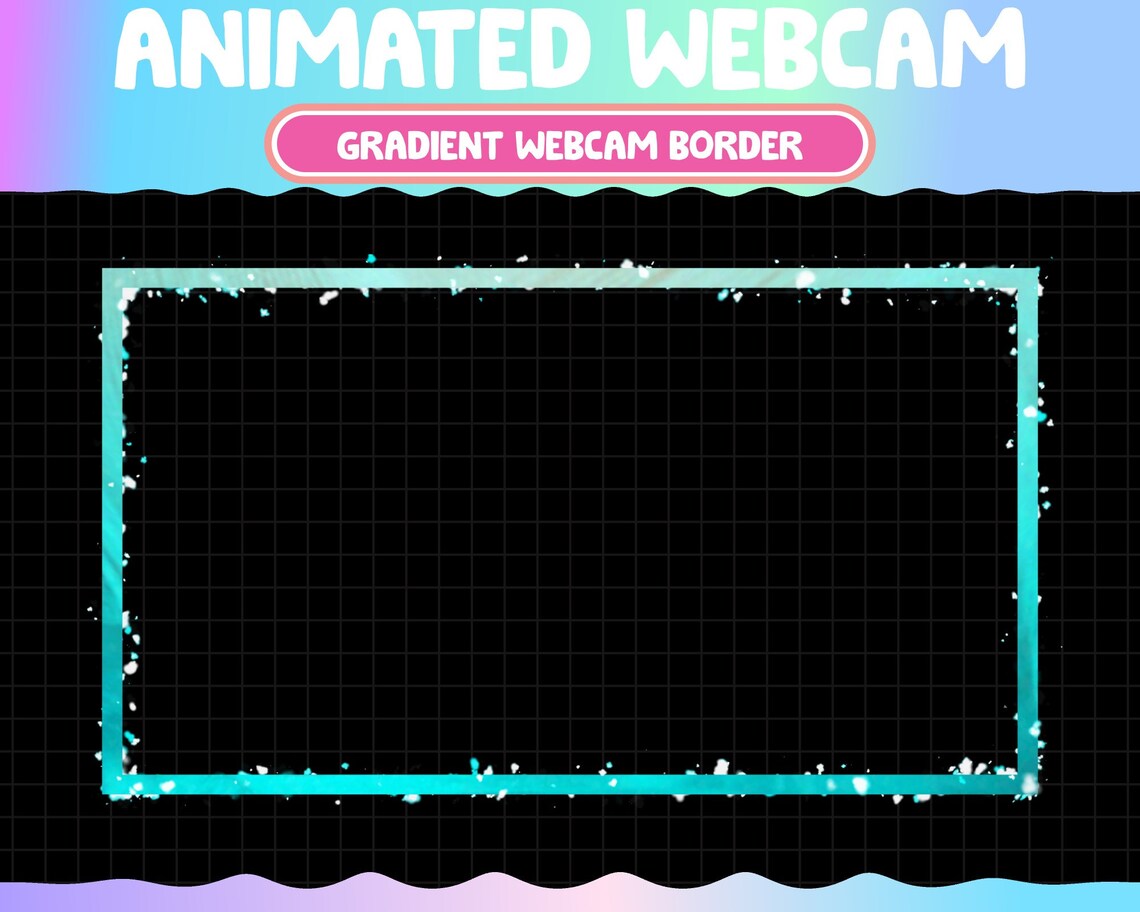 6x ANIMATED Twitch Colorful Painting Webcam Border Frame / | Etsy