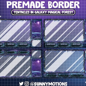 ANIMATED Stream Package: Tentacles Octopus in Purple Blue Galaxy ...