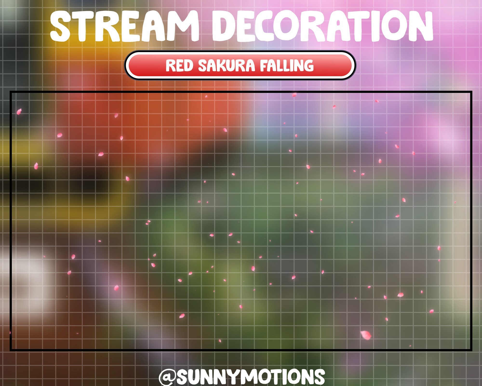 Magical Spring Spirit Flower Petal Cozy Theme Kawaii Twitch Overlay ...