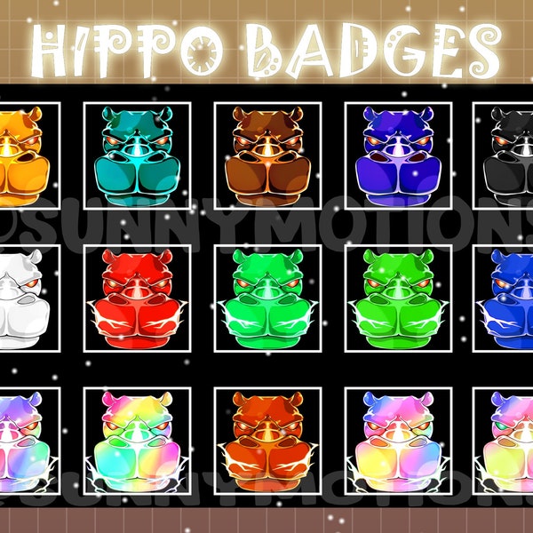 Hippo Twitch - Etsy