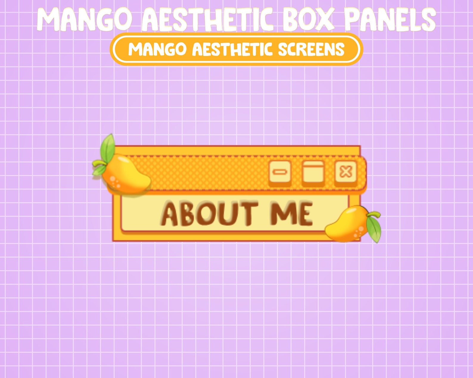 27x Twitch Pastel Mango Aesthetic Computer Pixel Pop up Box Window ...
