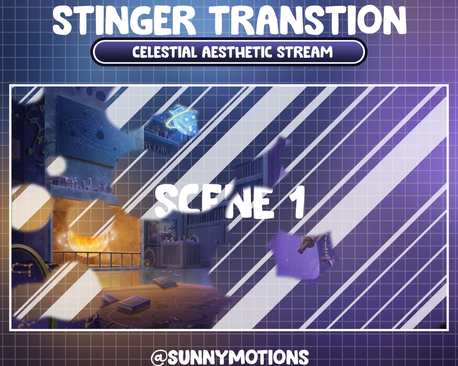 Animated Stream Stinger Transition / Witchy Celestial Room - Etsy