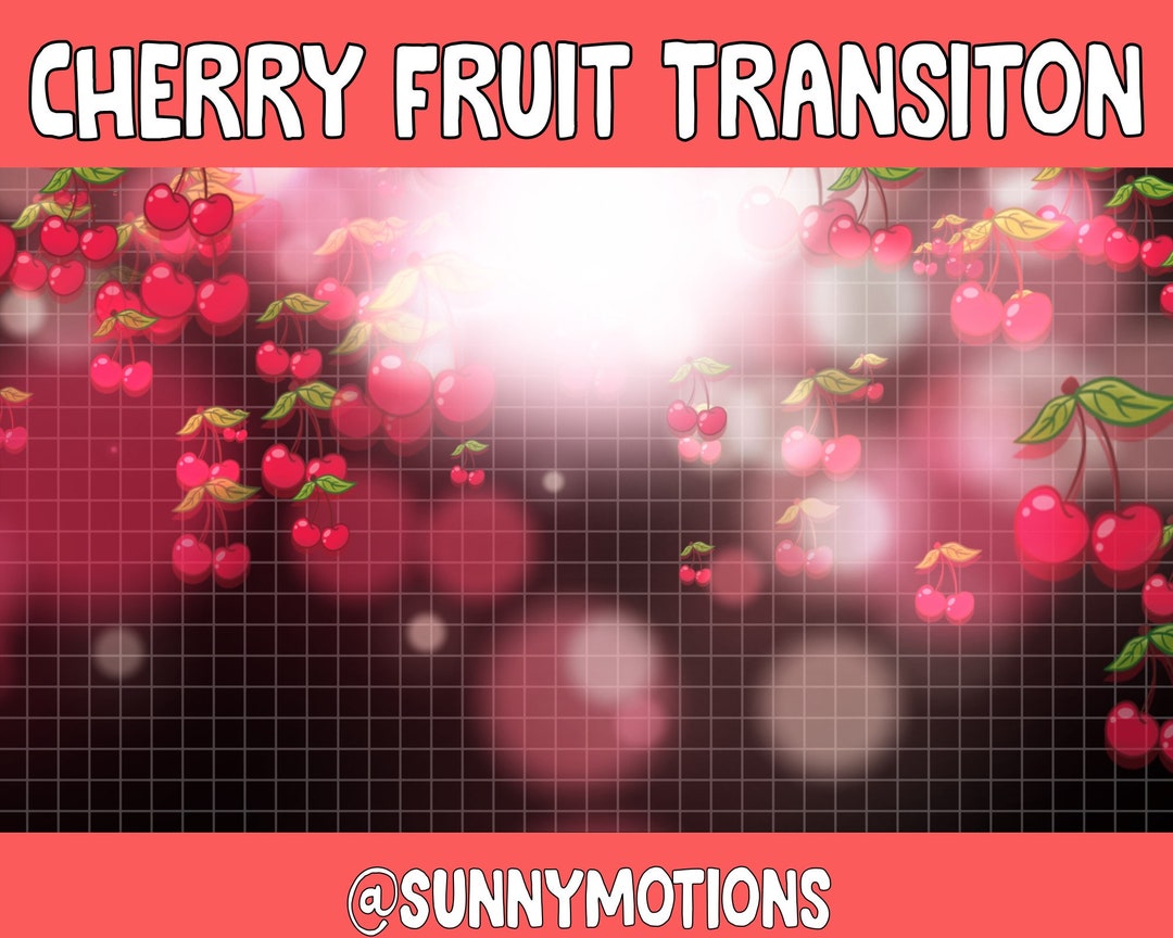Cherry Fruit Animated Twitch Scene Stinger Transition - Kawaii Cherry ...