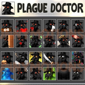 35 Plague Doctor Twitch Discord Mixer Youtube Emotes / Kawai Plague ...
