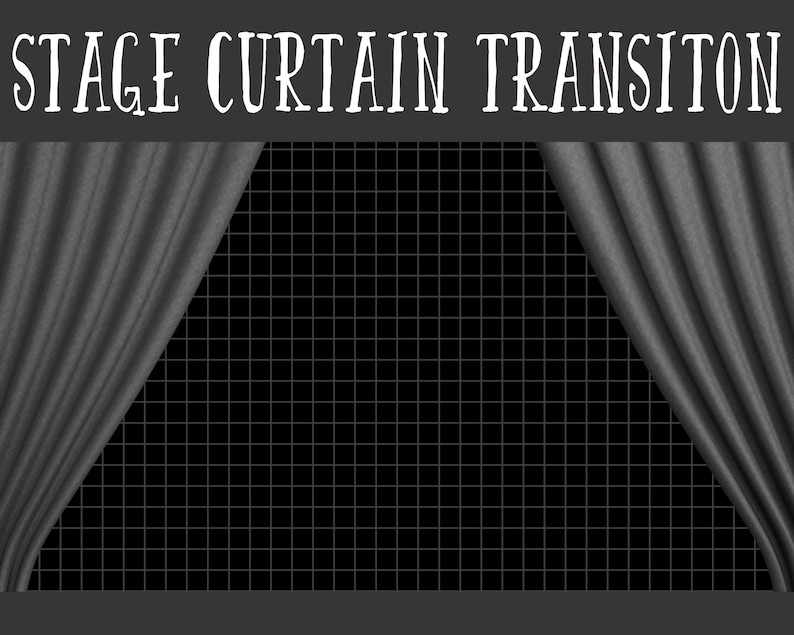2x Black Stage Curtains Twitch Animated Stinger Transition - Etsy