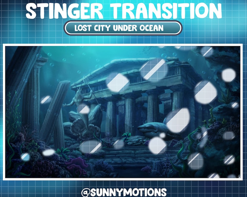 Animated Twitch Stream Stinger Transition / Temple Under Ocean - Etsy