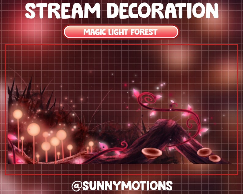 Animated Stream Decoration Flower Mushroom / Cute Plant Cozy Theme ...
