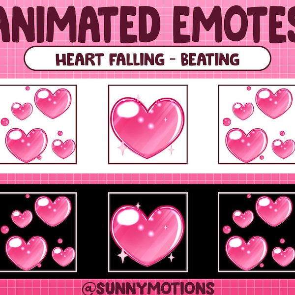 Hearts Emotes Twitch - Etsy