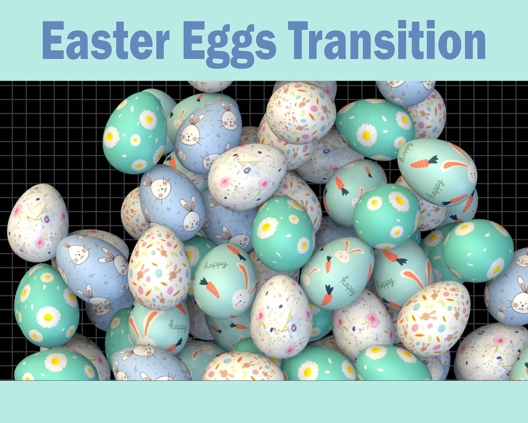 4x Easter Eggs Animated Twitch Stinger Transition / Moon Bunny Rabbit ...