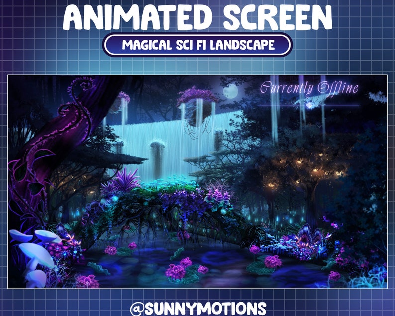 ANIMATED Twitch Stream Package / Glowing Spirit Elven Forest / - Etsy