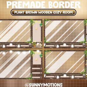 ANIMATED Twitch Stream Package / Plant Nature in Cozy Wooden Brown ...