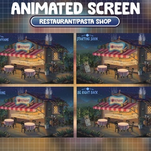 FULL ANIMATED Twitch Stream Package Overlay: Italian Restaurant ...