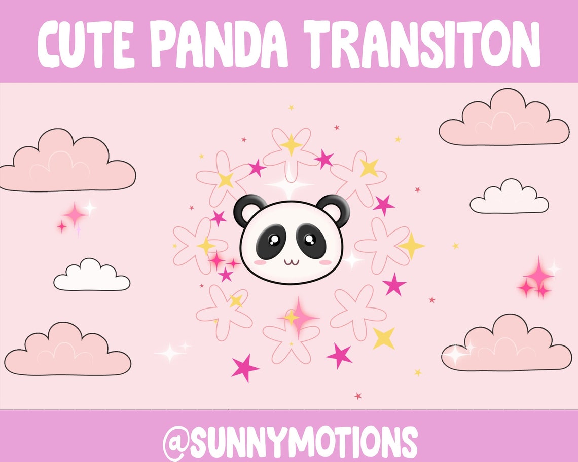 Cute Panda Bear Twitch Stinger Transition / Stream Graphics / - Etsy